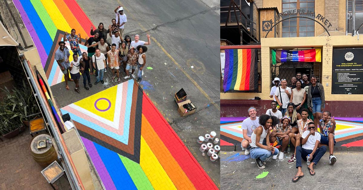 Namibia: LGBTIQ+ activists restore landmark Pride rainbow sidewalk ...